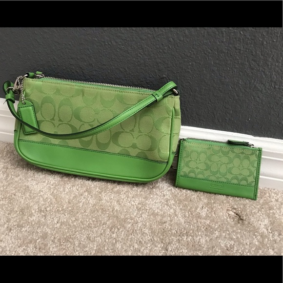 Coach | Bags | Coach Lime Green Wristletmatching Change Purse | Poshmark